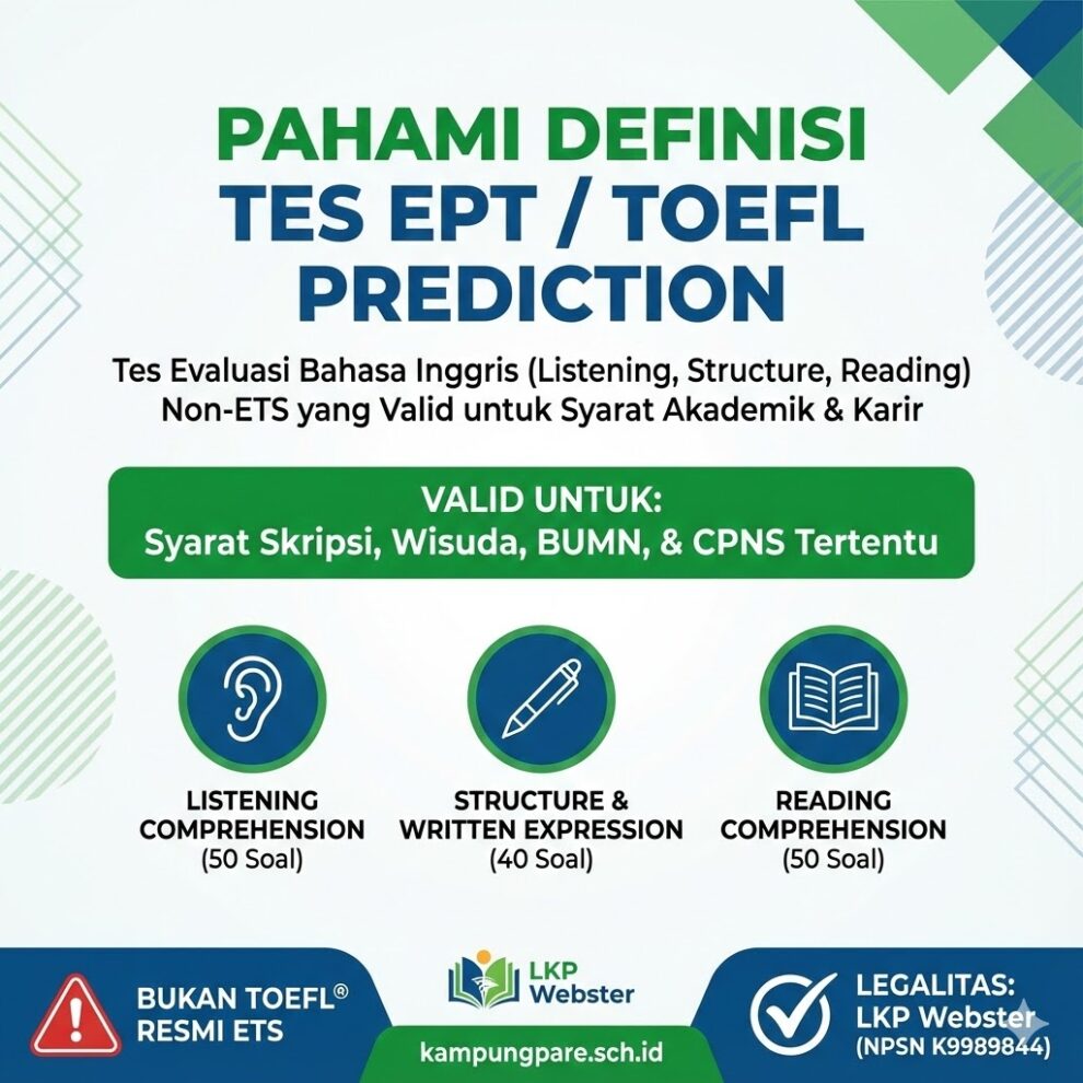 Apa Itu Tes EPT (TOEFL Prediction)? Pengertian, Format & Kegunaan ...